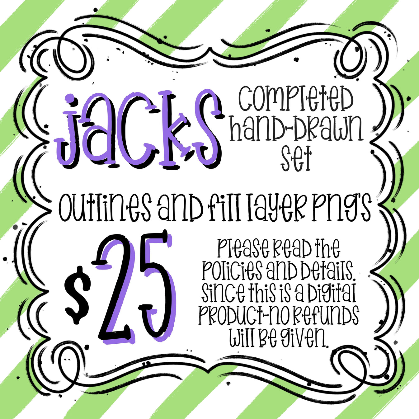 JACKS ALPHA SET OUTLINE AND FILL LAYERS – threegentsandameme