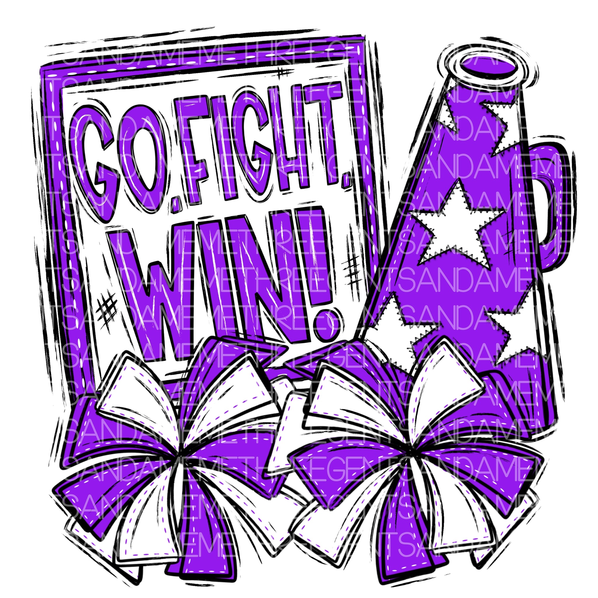 GO FIGHT WIN CHEER PNG DESIGN – threegentsandameme