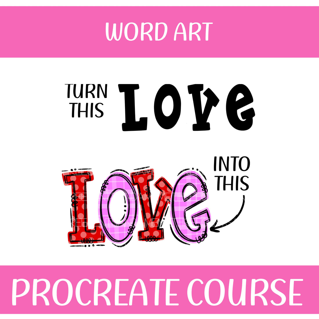 WORD ART PROCREATE COURSE – threegentsandameme