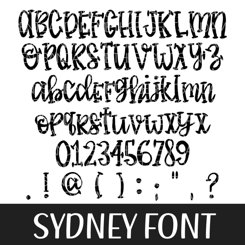 SYDNEY SCRIPT FONT – threegentsandameme